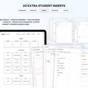 Student Digital 12 Notebooks Bundle Hyperlinked Notetaking Templates ...