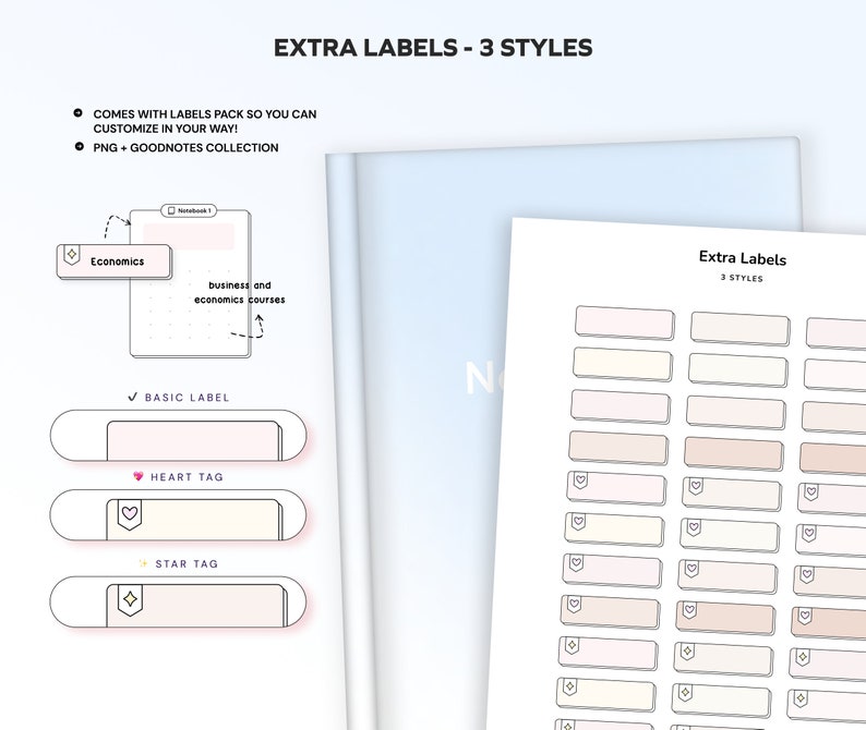 Student Digital 12 Notebooks Bundle Hyperlinked Notetaking Templates ...