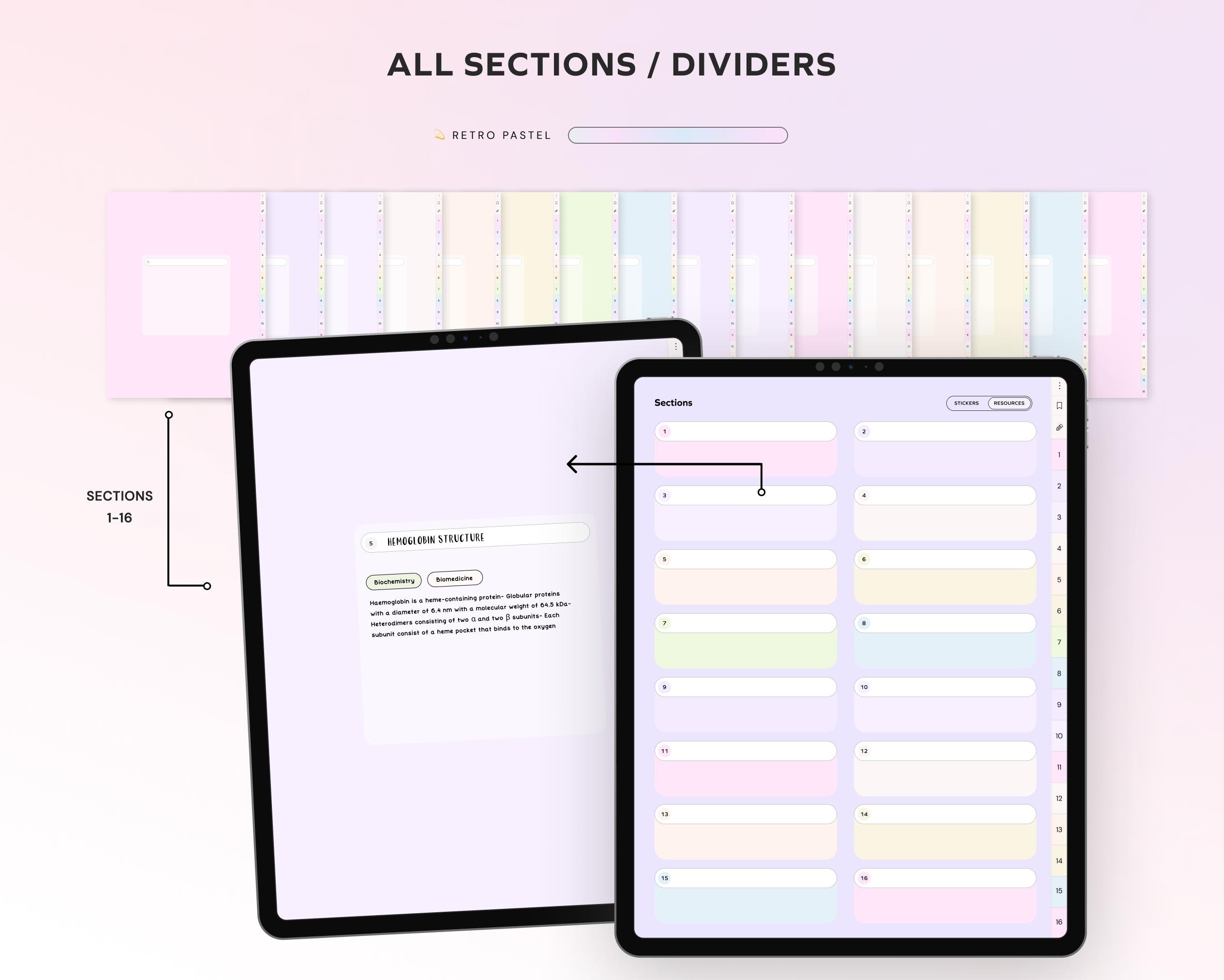 Student Digital Goodnotes Notebook Minimalist Notepaper Hyperlinked ...