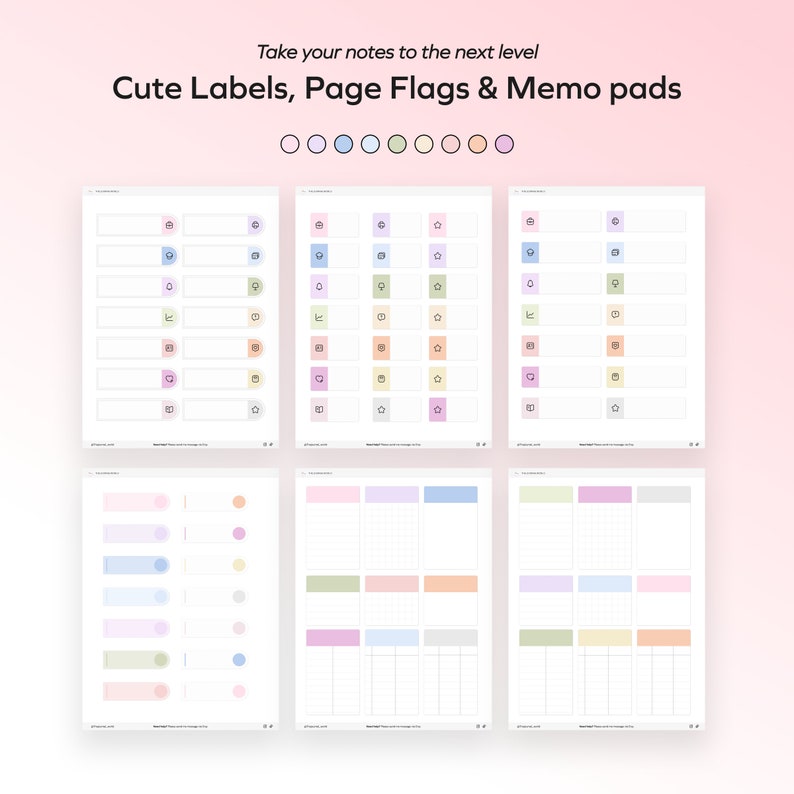 School Digital Stickers for Planner, Goodnotes Widget Student Sticker ...