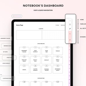 Student Digital Notebook Bundle Hyperlinked Notetaking Templates for ...
