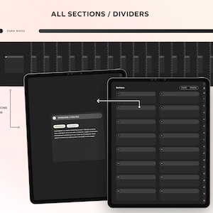 Student Digital Notebook Dark Mode | Hyperlinked Notetaking Templates ...