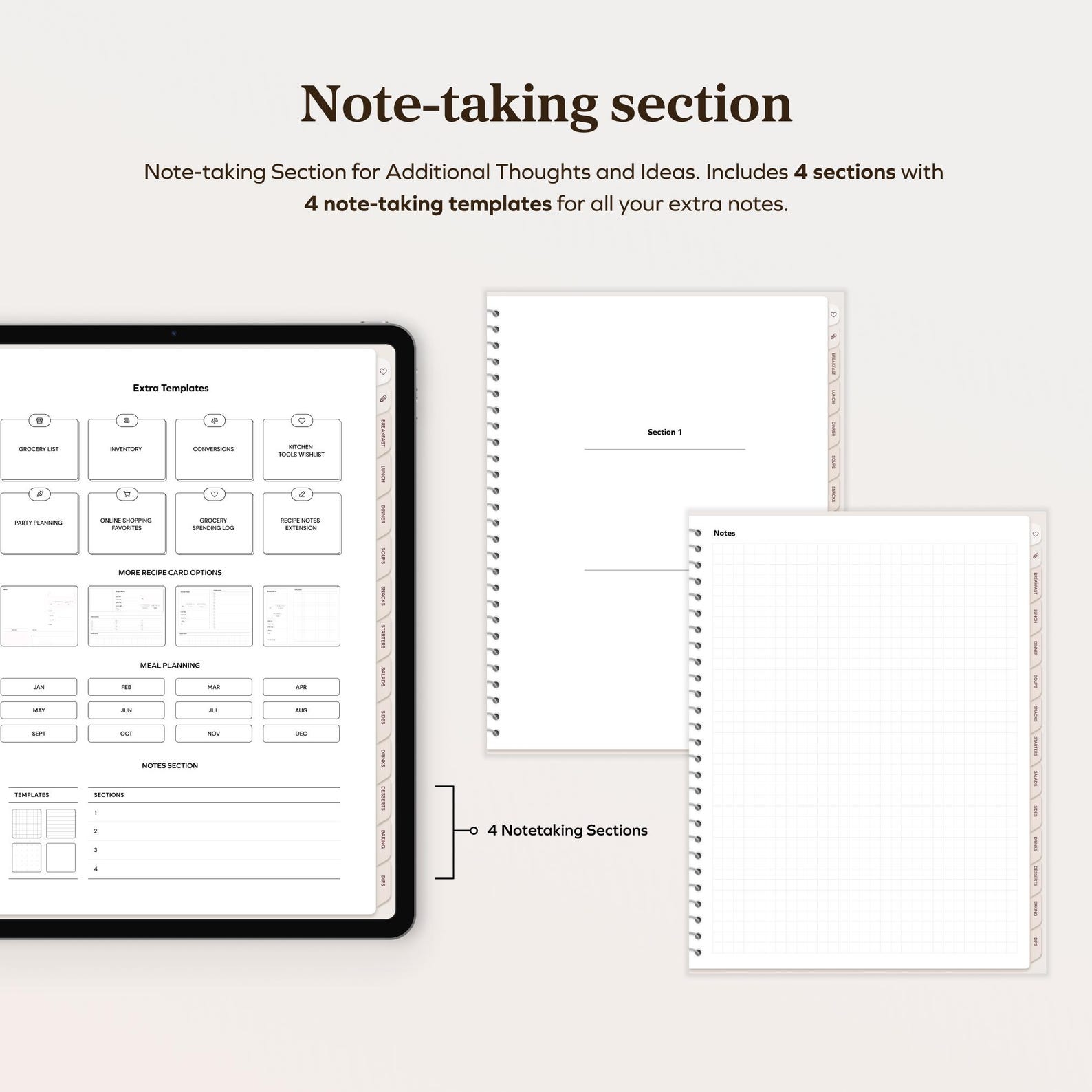 Digital Recipe Book for Ipad, Goodnotes Recipe Book Template, Recipe ...