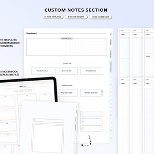 Language Learning Notebook/planner Learn Grammar Vocabulary Digital ...