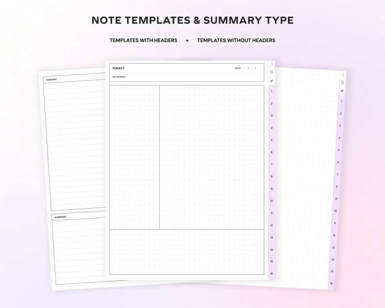 Student Digital Notebook Goodnotes iPad Notebook Notepaper Hyperlinked ...