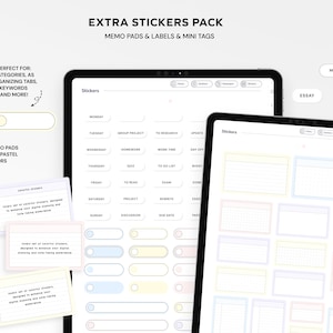 Student Digital Notebook, Minimalist Note Paper Hyperlinked Notetaking ...