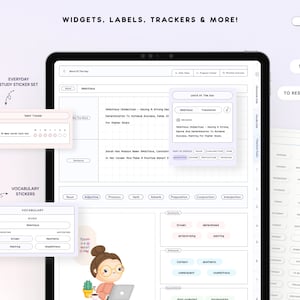 Study Digital Stickers for Goodnotes Language Learning Sticker Book ...