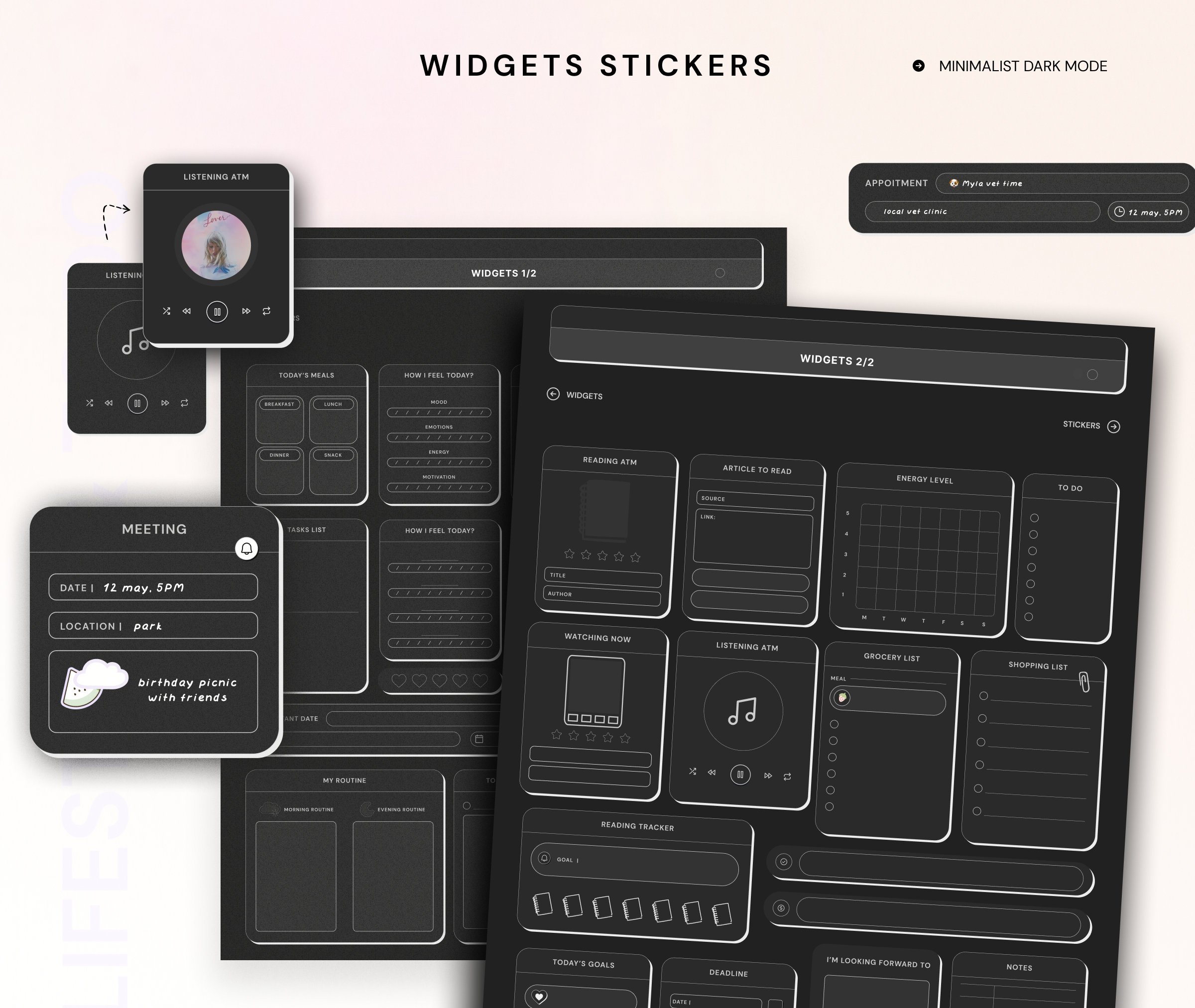 Everyday Digital Stickers for Planner Goodnotes Widget Sticker Book ...