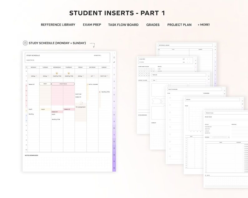 Student Digital Notebook Hyperlinked Notetaking Templates Planner ...