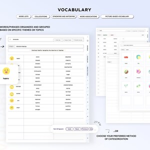 Language Learning Notebook/planner Learn Grammar Vocabulary Digital ...