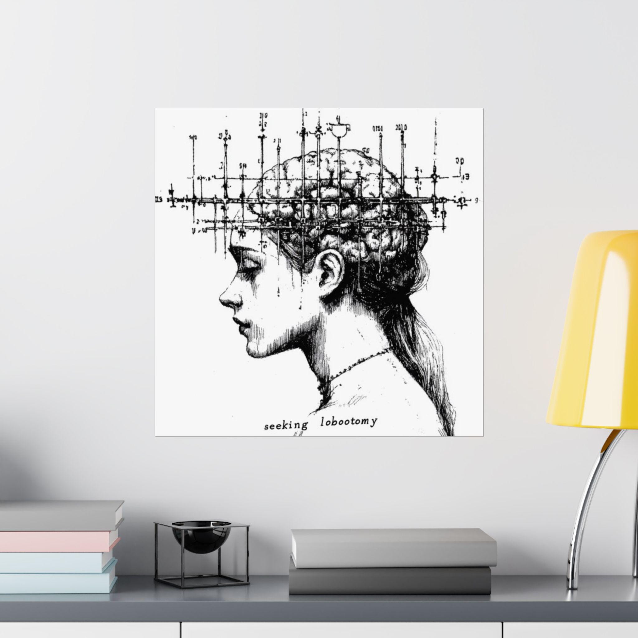 Seeking Lobotomy Poster by Emmkatyart - Etsy