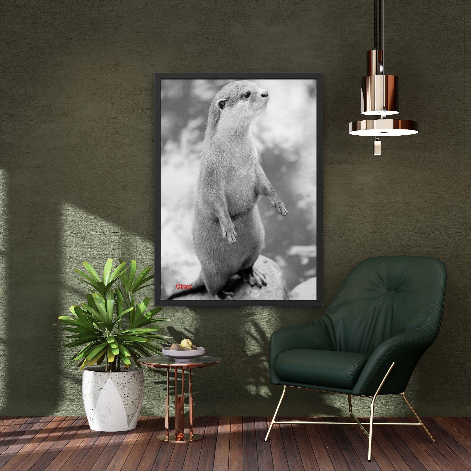 Otter Digital Wall Art, Animals Collection Printable Downloads, Otter ...