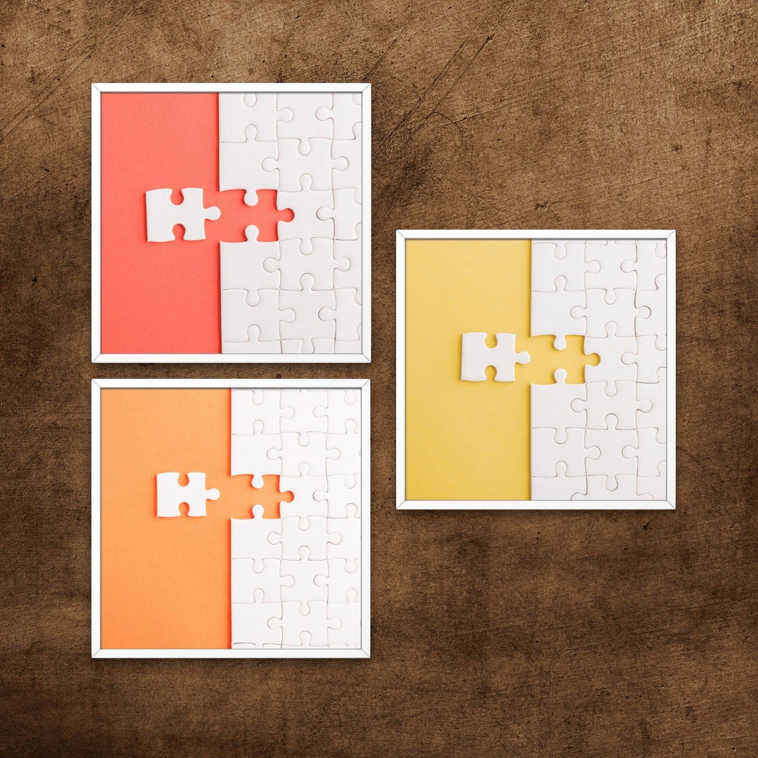 Last Pieces Puzzle Trio Digital Wall Art - Surrealism/misc Collection ...