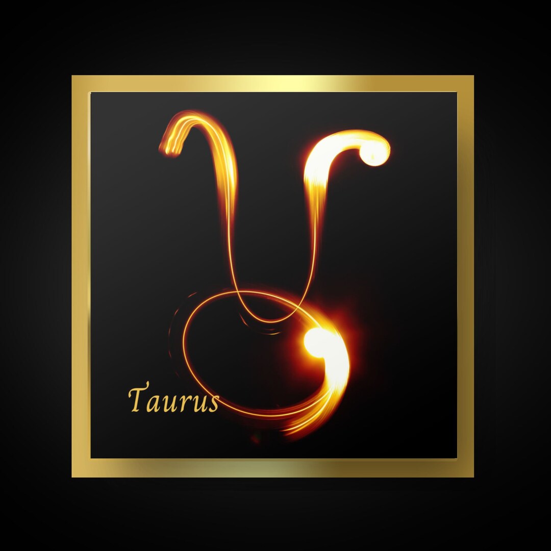 Taurus Zodiac Symbol Digital Wall Art, Spiritual Collection Printable ...