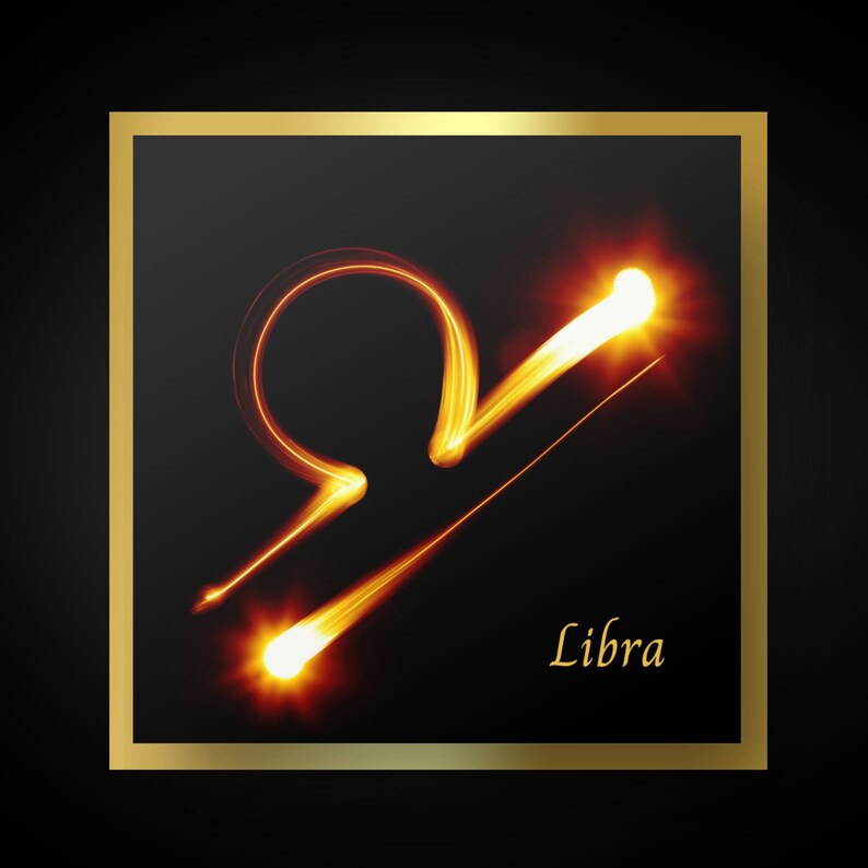 Libra Zodiac Symbol Digital Wall Art, Spiritual Collection Printable ...