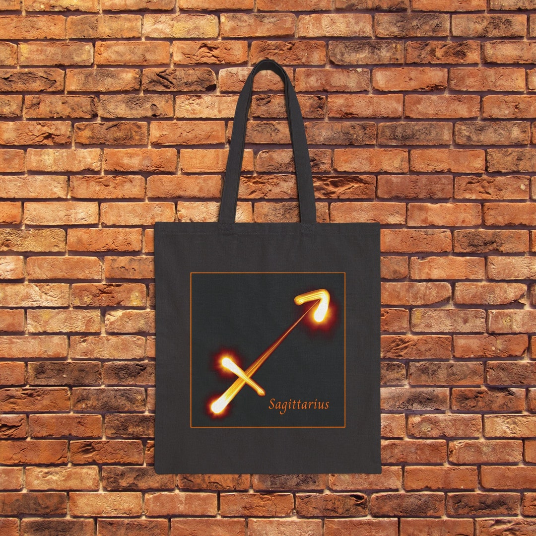 Sagittarius Zodiac Sign Cotton Canvas Tote Bag, Zodiac Tote Bag ...
