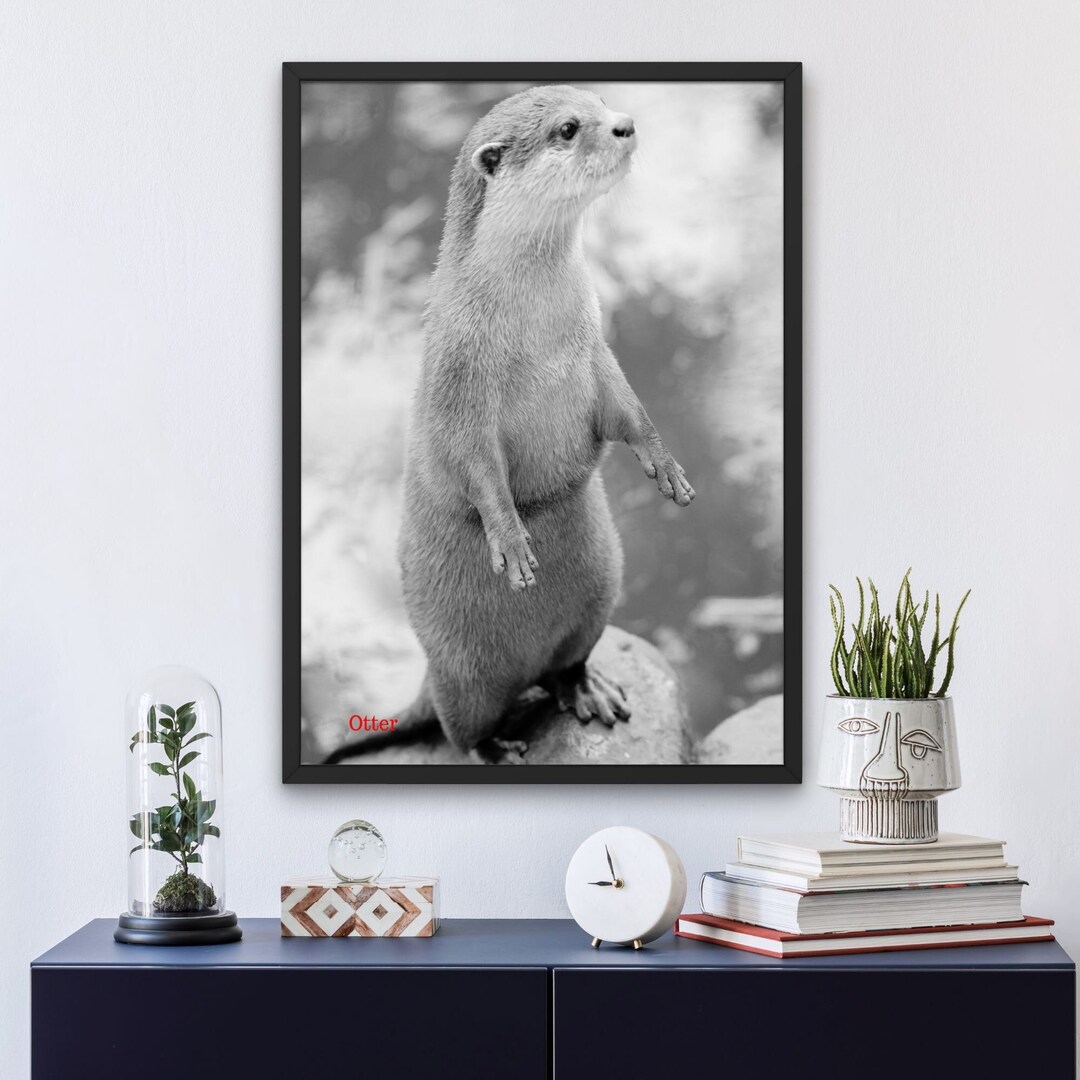 Otter Digital Wall Art, Animals Collection Printable Downloads, Otter ...