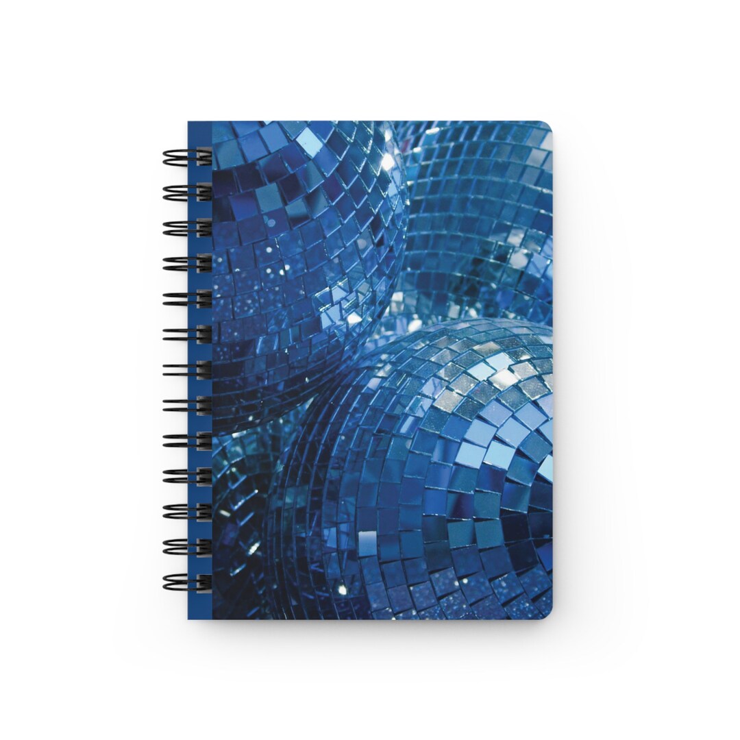 Vintage Disco Ball Shimmer Spiral Bound Journal or Notebook, Notebooks ...