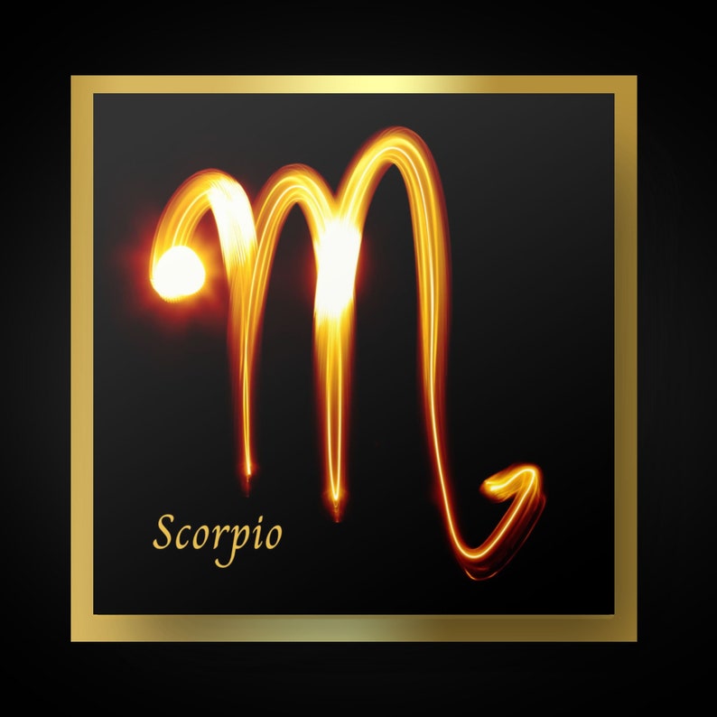 Scorpio Zodiac Symbol Digital Wall Art, Spiritual Collection Printable ...