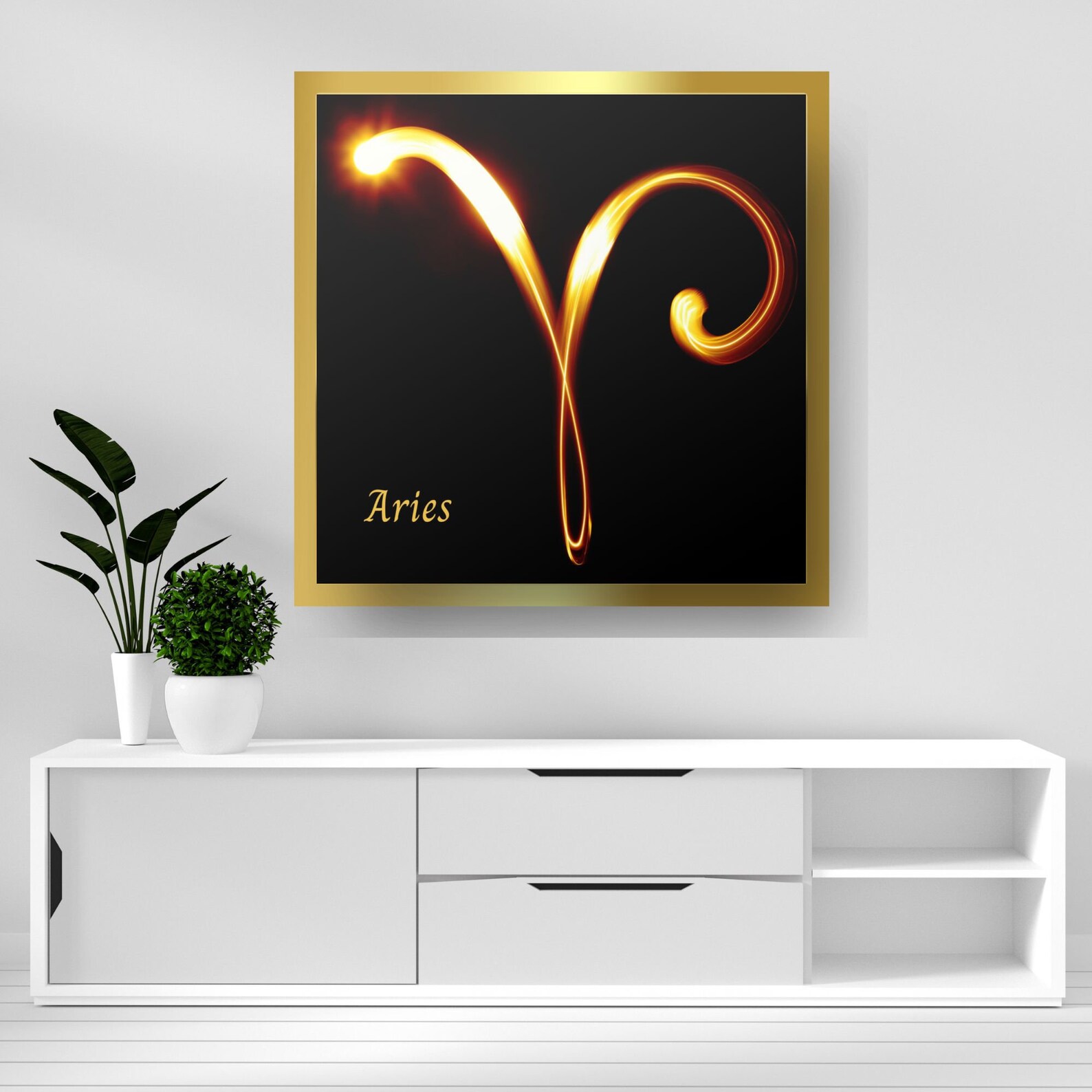 Aries Zodiac Symbol Digital Wall Art, Spiritual Collection Printable ...