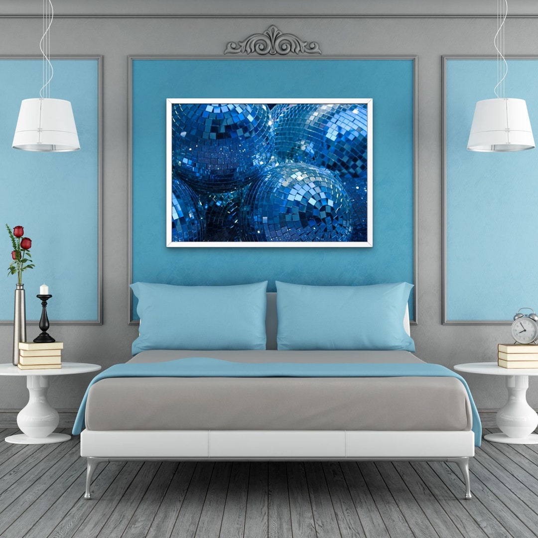 Vintage Disco Ball Shimmer Digital Wall Art, Vintage/retro Collection ...