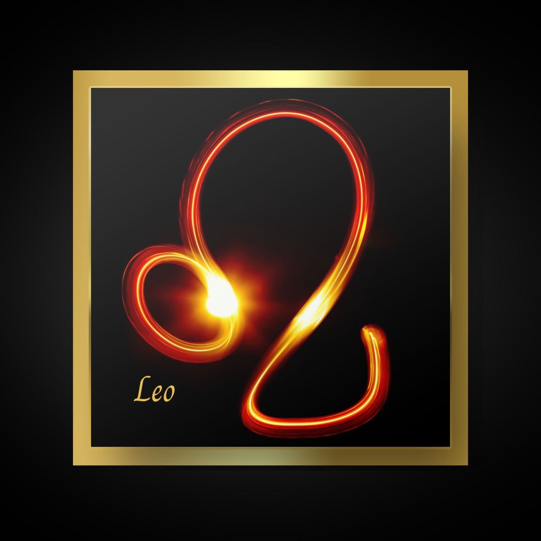 Leo Zodiac Symbol Digital Wall Art, Spiritual Collection Printable ...