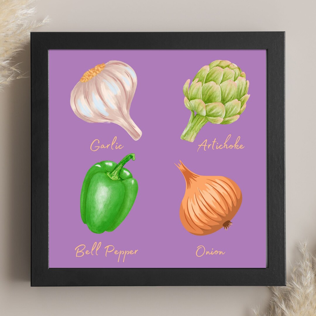 Vegetable Collage Digital Wall Art, Coffee/food Collection Printable ...