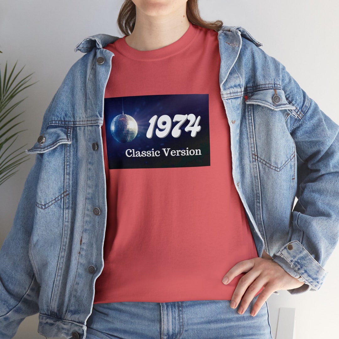 1974 Classic Version Men and Women Heavy Cotton Tee, Retro Tshirt ...