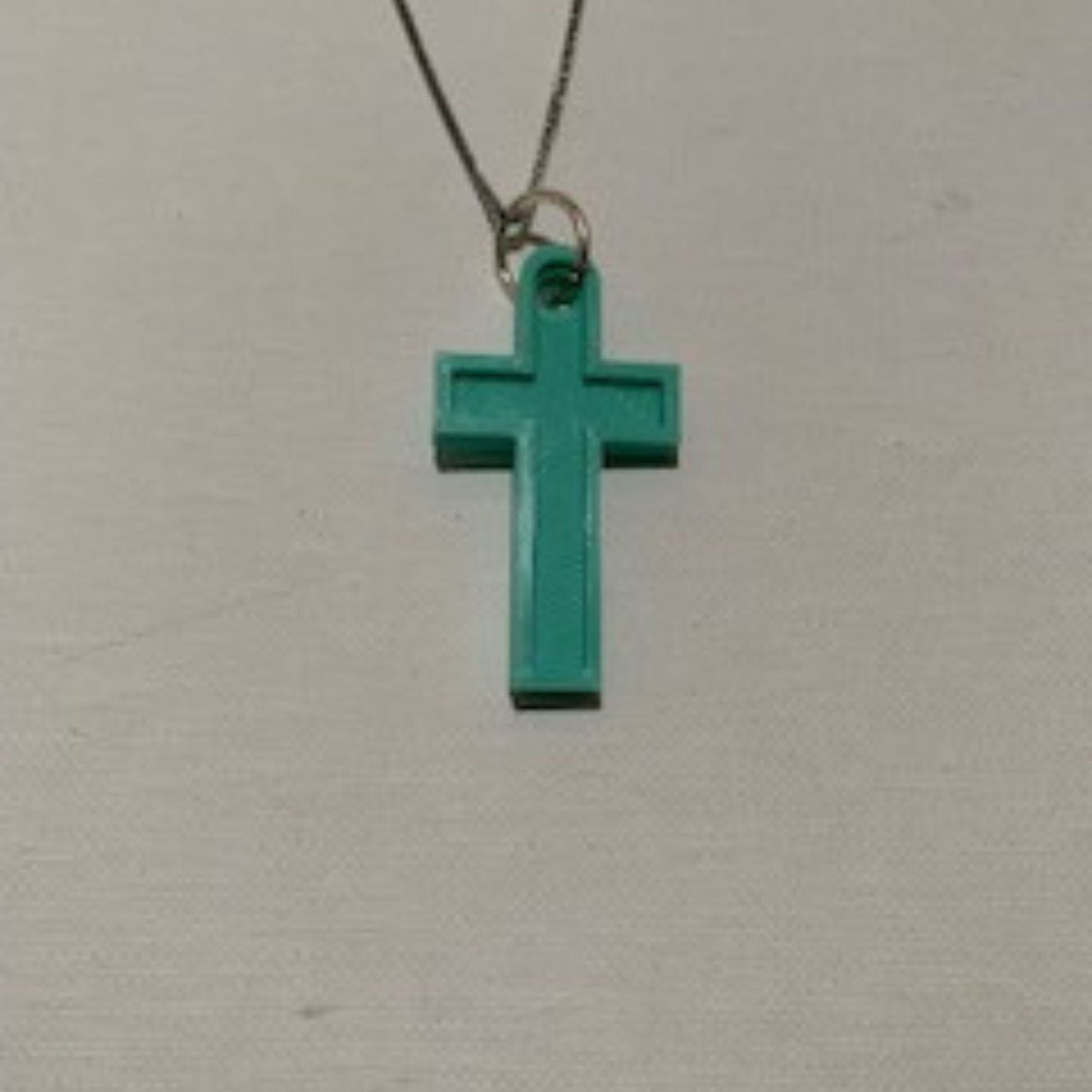 3D Printed Cross Pendant, 3D Print Gifts Collection, 3d Cross, 3D Charm ...