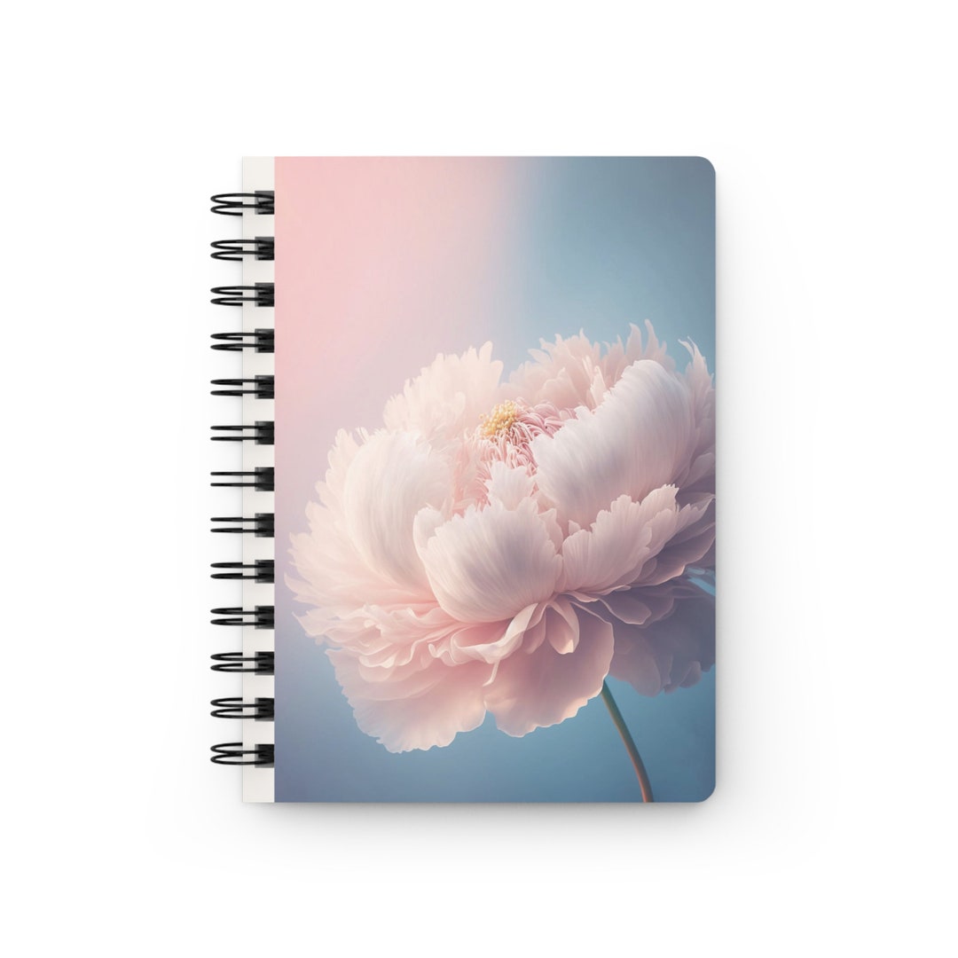 Pink Peony Spiral Bound Journal or Notebook, Journal/notebook ...
