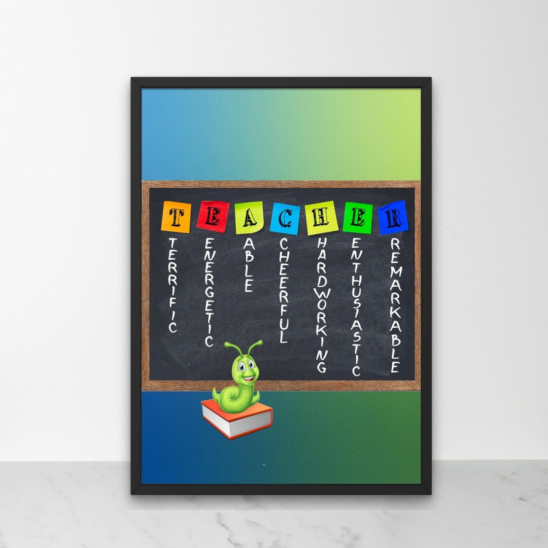 Teacher Qualities Digital Wall Art, Professionals Collection Printable ...
