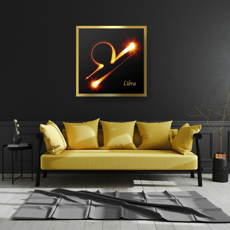 Libra Zodiac Symbol Digital Wall Art, Spiritual Collection Printable ...