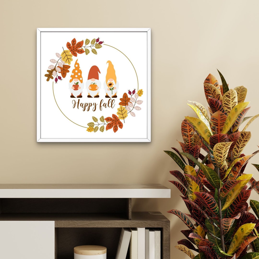 Happy Fall Gnomes Digital Wall Art, Seasonal/holiday Collection ...