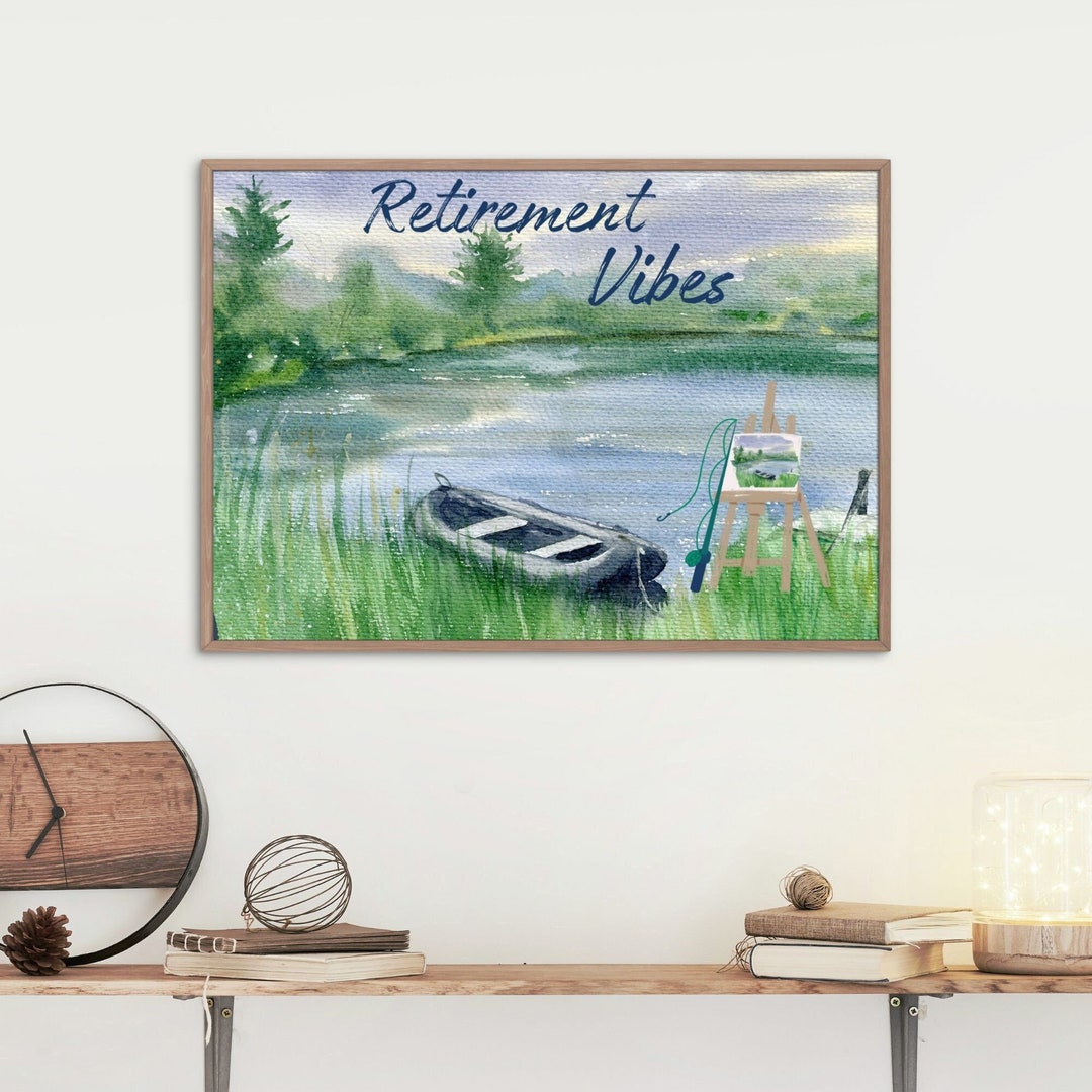 Retirement Vibes Digital Wall Art, Vibes Collection, Printable Download ...