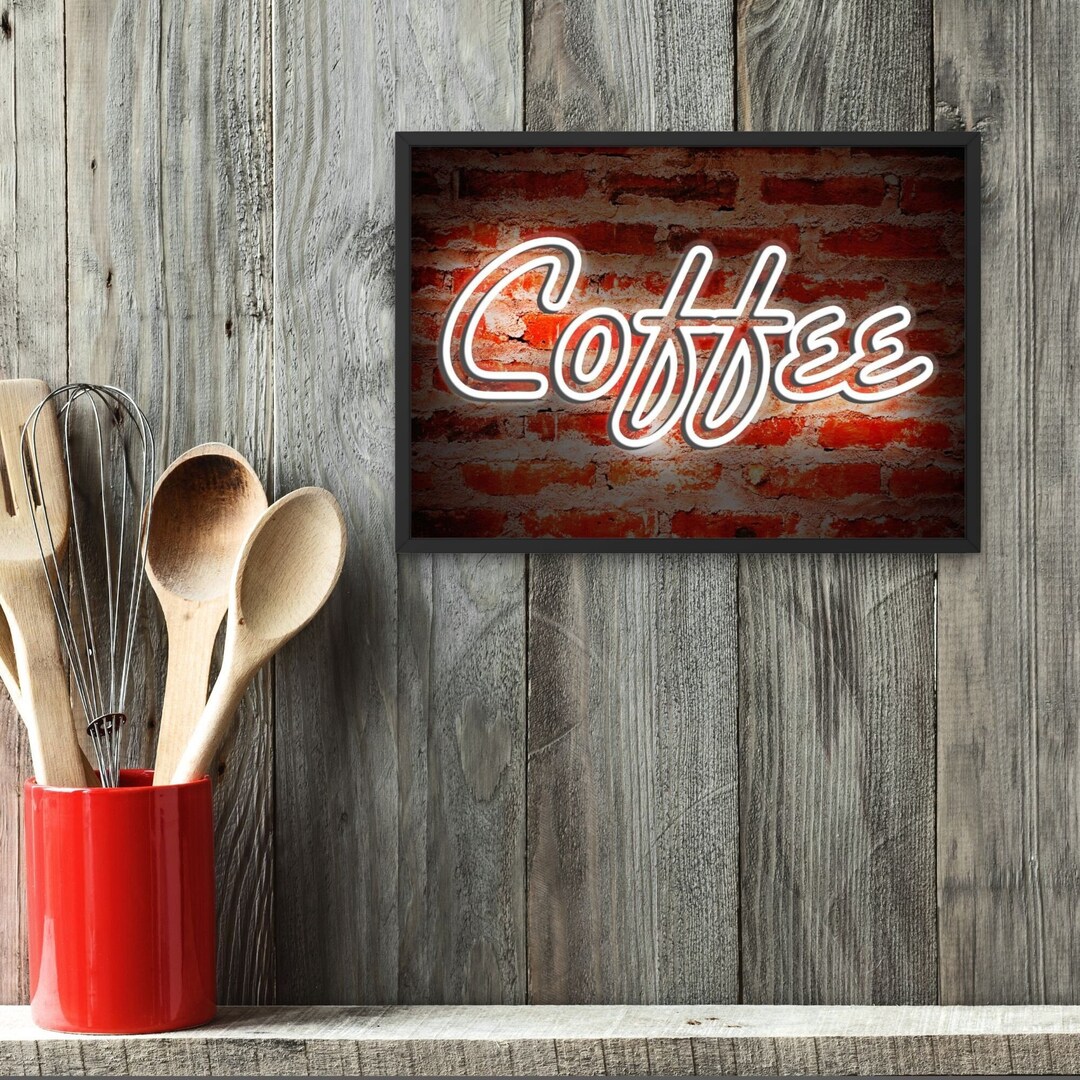 Neon Coffee Sign Digital Wall Art, Coffee/food Collection Printable ...