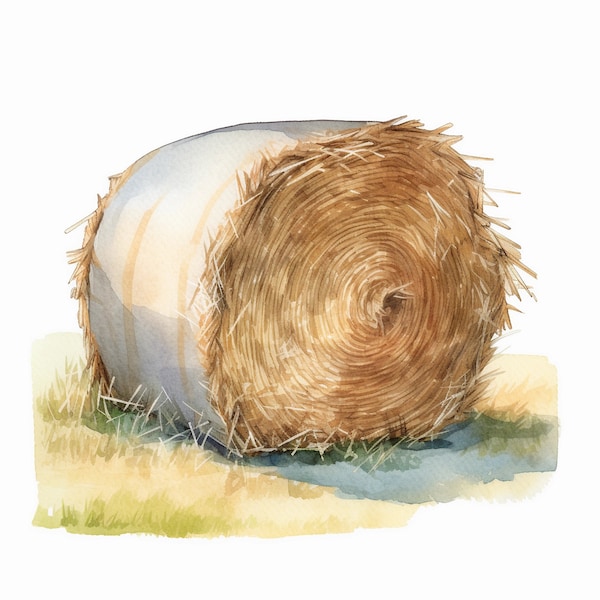 Hay Bale Clipart - Etsy