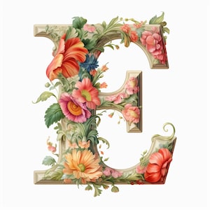 Letter E Clipart, 10 High Quality Jpgs, Nursery Art, Instant Digital ...