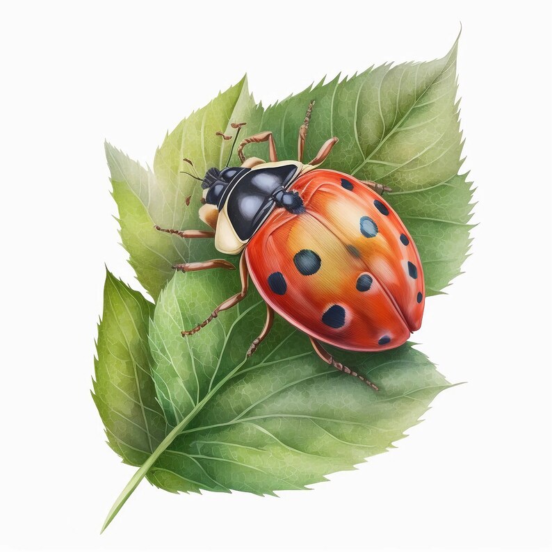 Ladybug Ladybird Clipart 10 High Quality Jpgs Nursery Art - Etsy