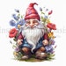 Gnome and Flowers Clipart, 10 High Quality Jpgs, Nursery Art, Digital ...