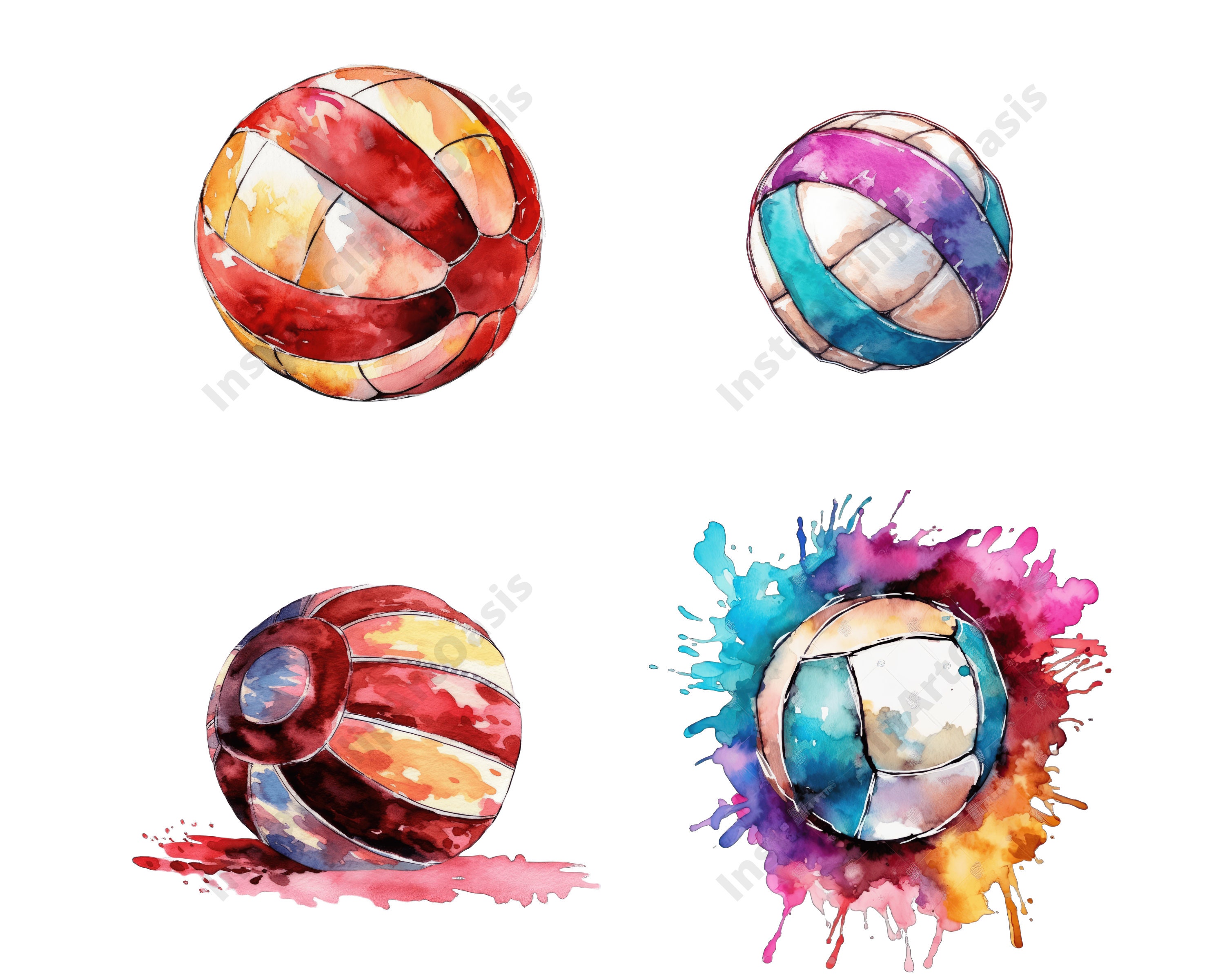 Volleyball Clipart, 10 High Quality Pngs, Transparent Background ...