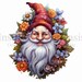 Gnome and Flowers Clipart, 10 High Quality Jpgs, Nursery Art, Digital ...