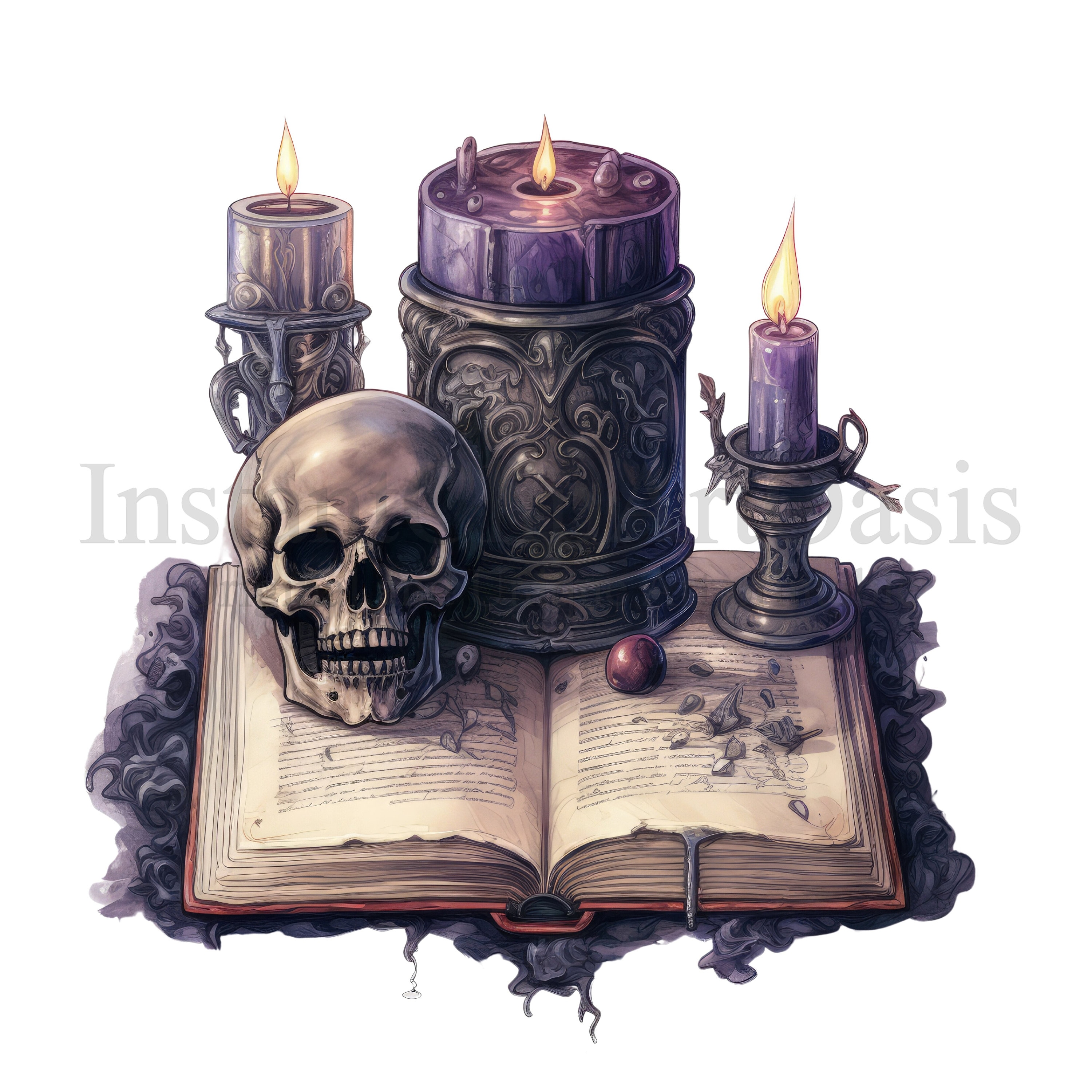 Spooky Books Clipart - 10 High Quality Pngs, Halloween Clipart, Card ...