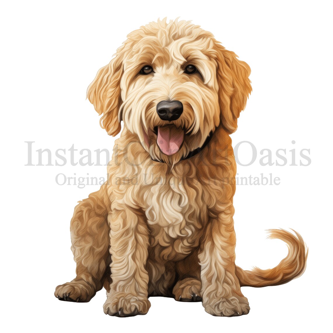 Goldendoodle Clipart - 10 High Quality Pngs, Digital Planner ...