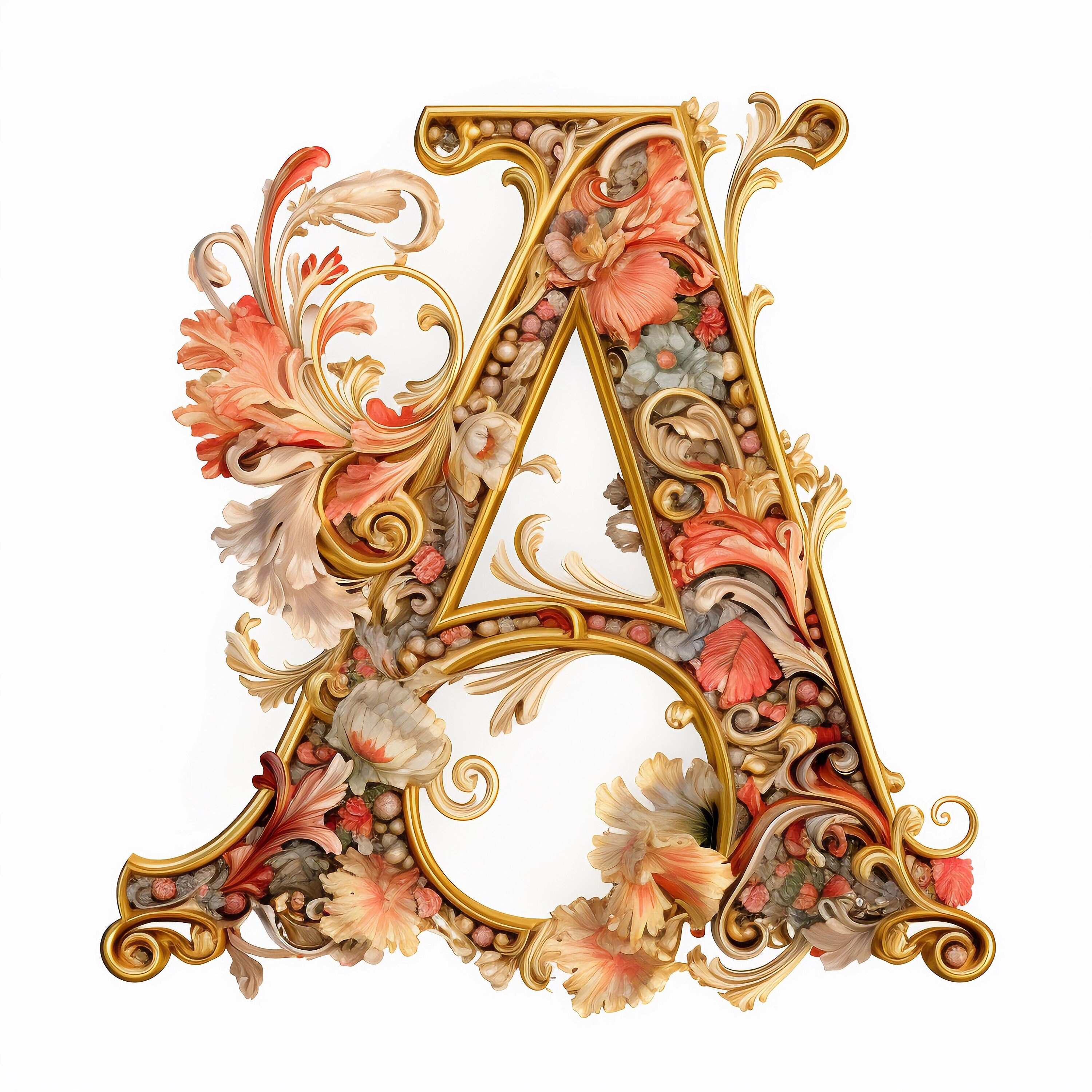 Letter A Clipart, 10 High Quality Jpgs, Nursery Art, Instant Digital ...