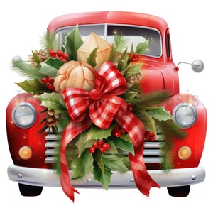 Christmas Pickup Trucks Clipart, 10 High Quality Pngs, Christmas ...