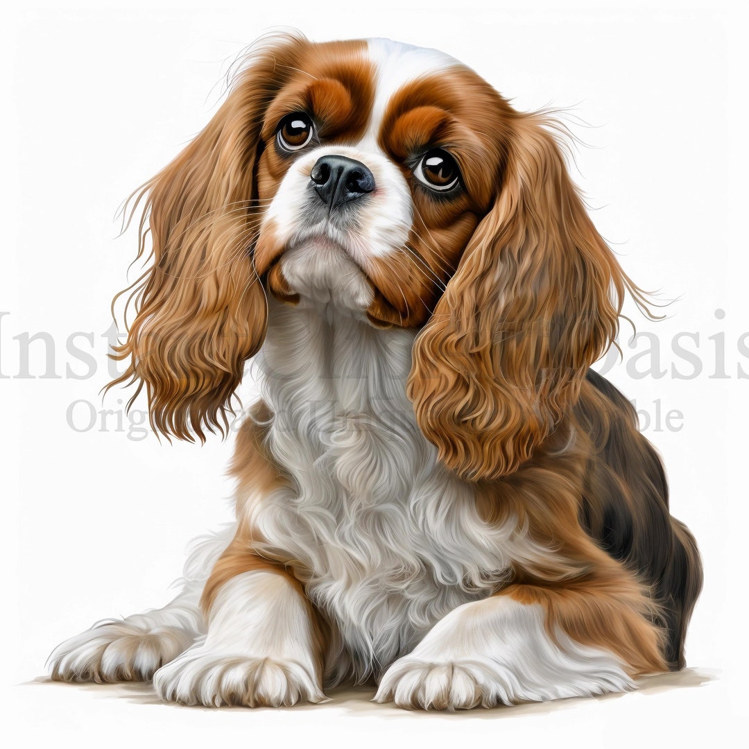 Cavalier King Charles Spaniel Clipart, 11 High Quality Jpgs, Nursery ...
