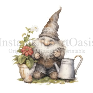 Fancy Gnomes Clipart, 10 High Quality Jpgs, Nursery Art, Digital ...