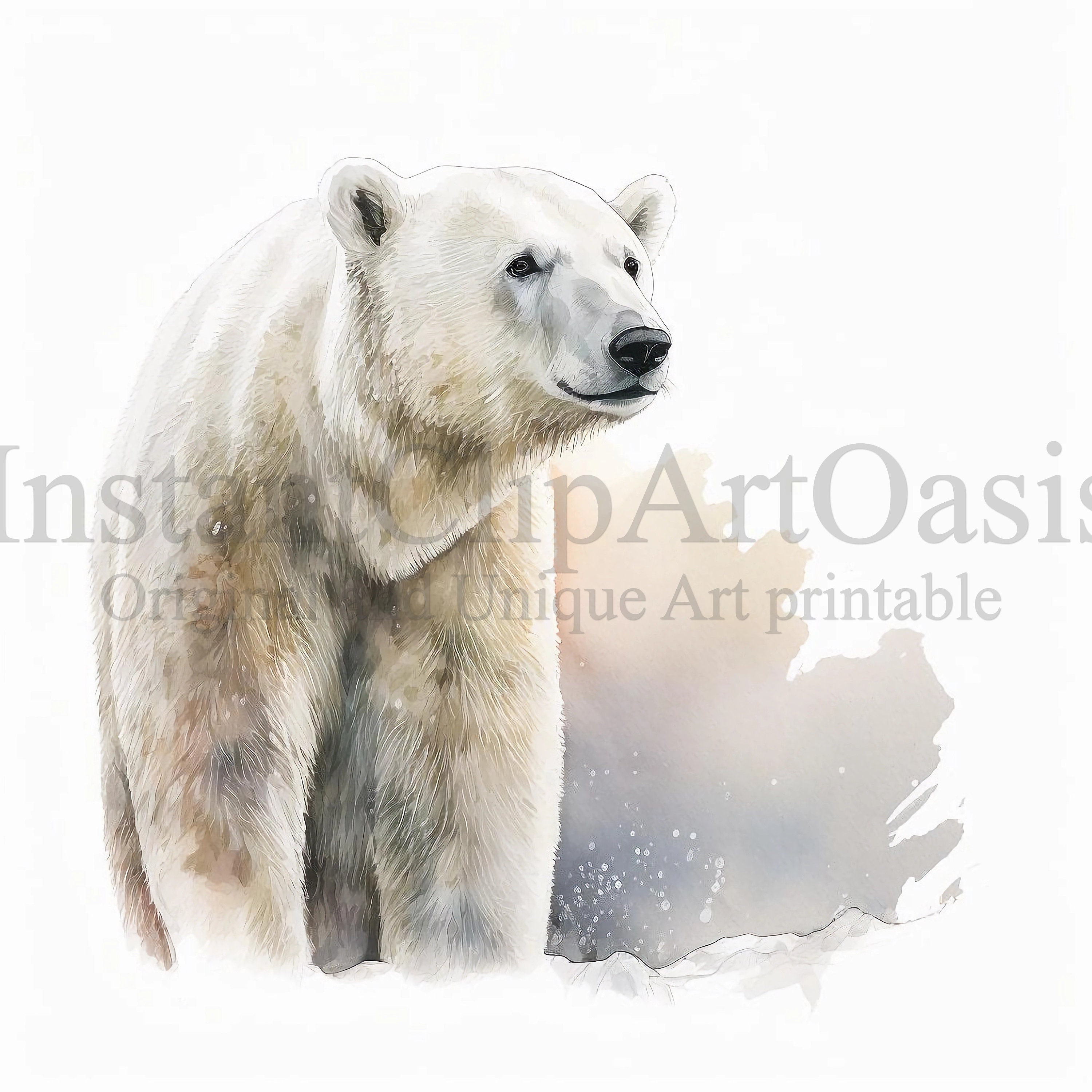 Polar Bear Clipart, 10 High Quality Jpgs, Nursery Art | Card Making ...