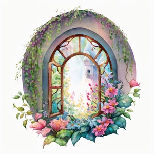Fairy Windows Clipart, 10 High Quality Jpgs, Nursery Art, Digital ...