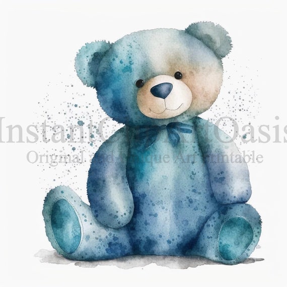 Blauwe Teddybeer Clipart